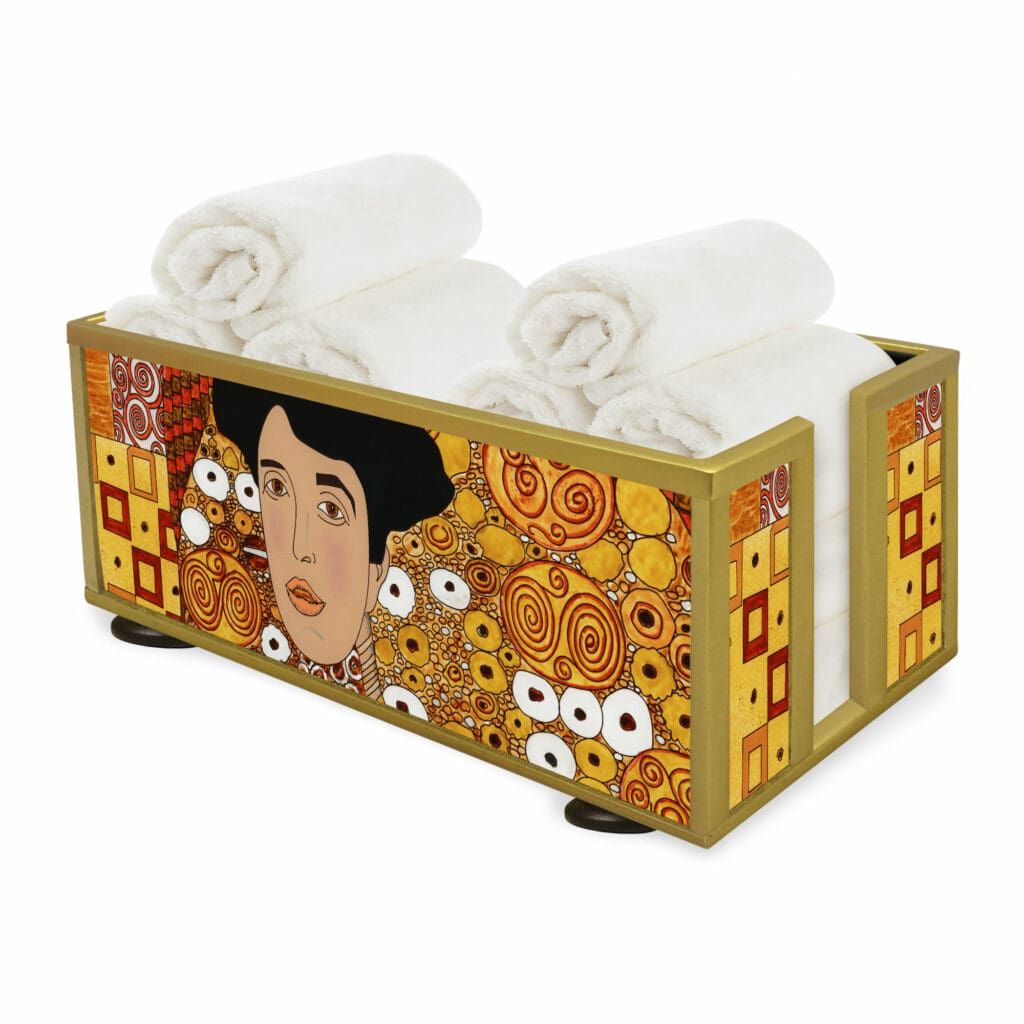 Reverse-painted glass box - Art Nouveau Gustav Klimt's Adele Bloch Bauer